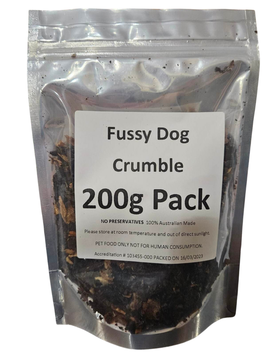 Fussy Dog Crumble 200g – Mel's Pet Shed